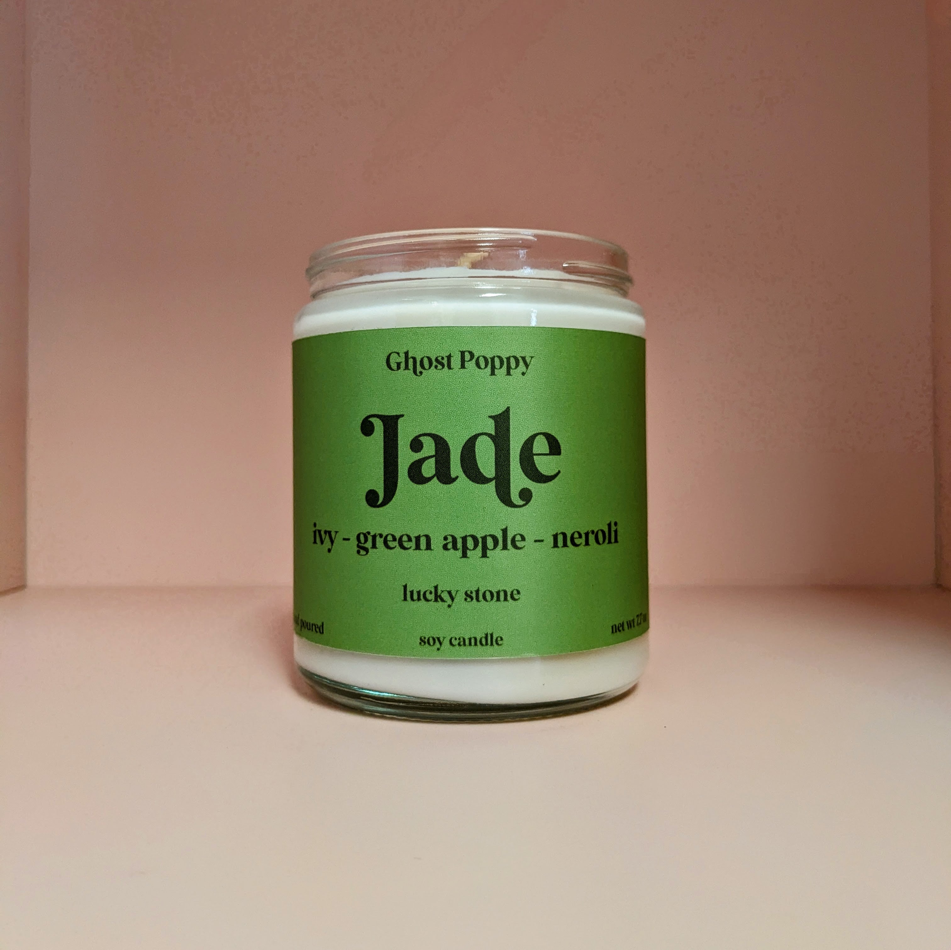 Jade Candle | Ghost Poppy | Home Fragrance | Chico, CA