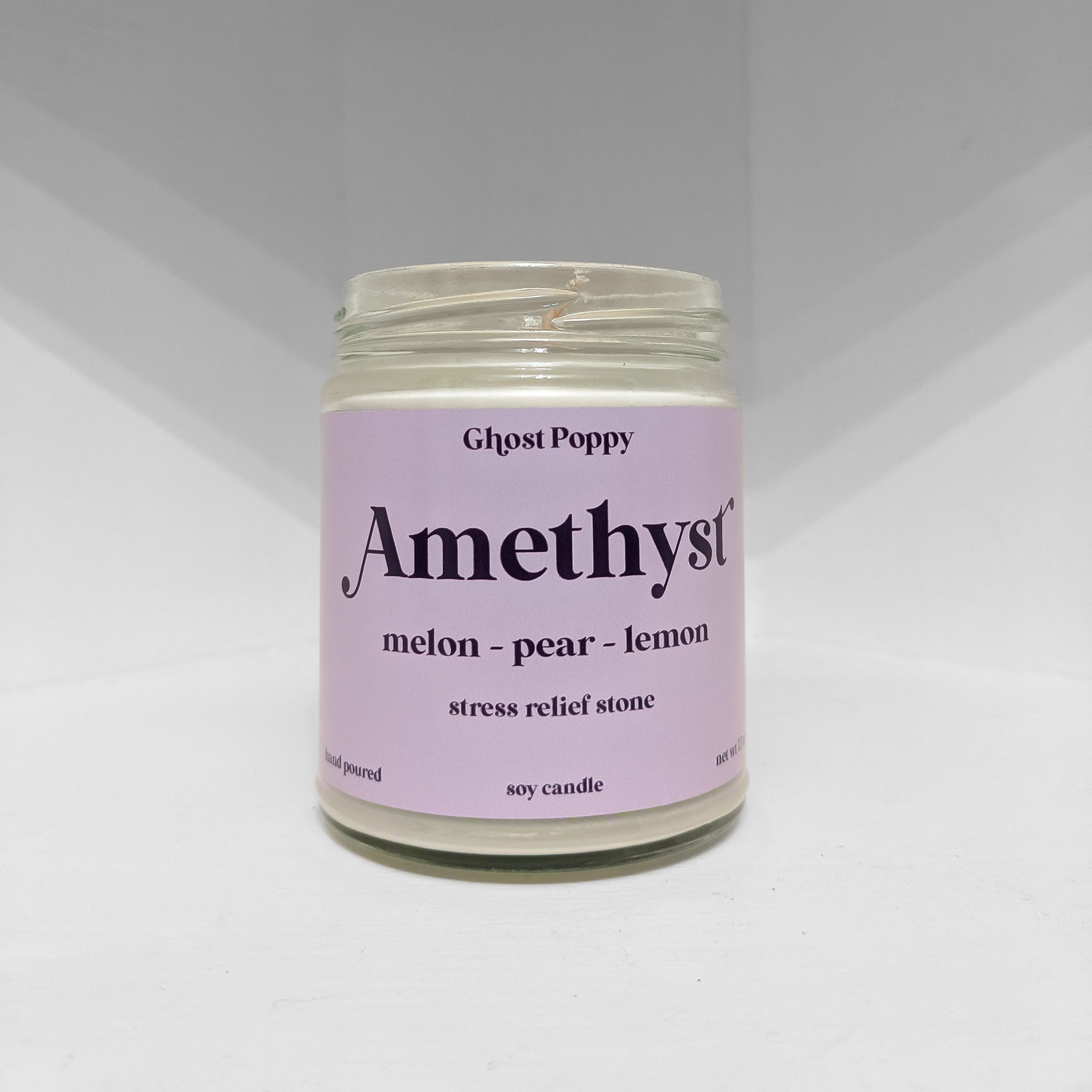Amethyst Candle | Ghost Poppy | Home Fragrance | Chico, CA