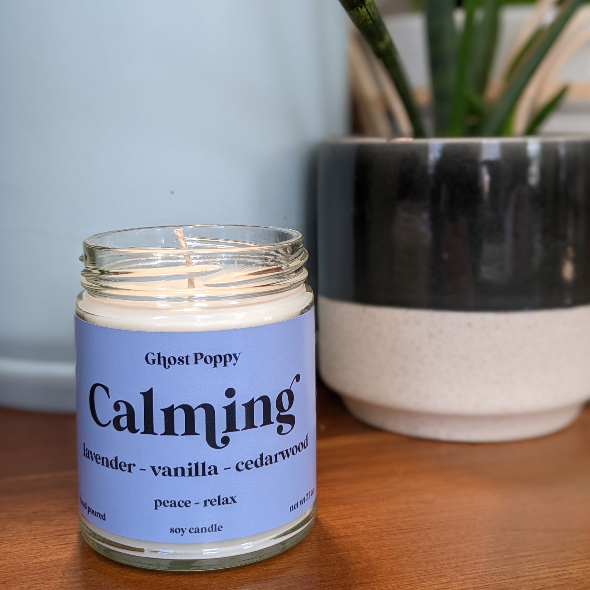 Calming Candle | Ghost Poppy | Home Fragrance | Chico, CA